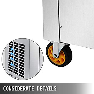 VEVOR Commercial Ice Roll Maker, 1350W Stir-Fried Yogurt Cream Machine, Ice Cream Roll Machine with 19.7-Inch Round Pan, 2 Defrost Methods (Button & Pedal), Perfect for Bars, Cafes, Dessert Shops