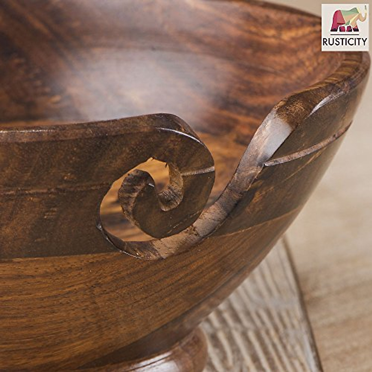 Rusticity® Wood Yarn Bowl | Knitting Bowl, Crochet Yarn Holder | Handmade | 6x3 in