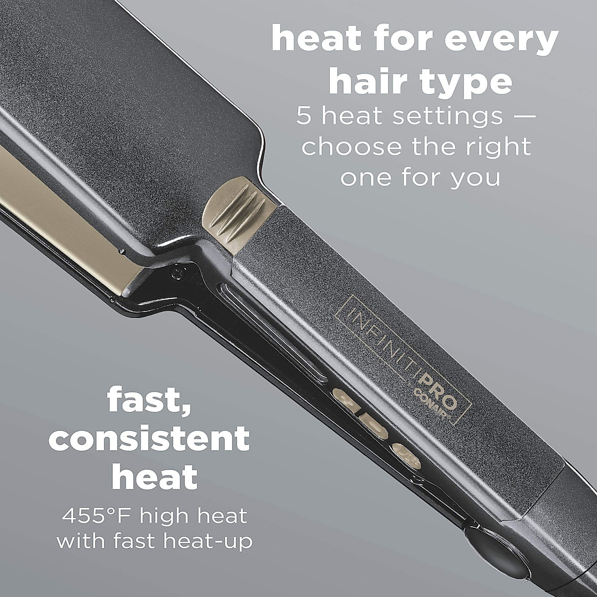 CONAIR INFINITIPRO Tourmaline Ceramic Flat Iron, 2-inch