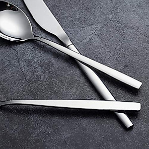 Berglander Flatware Set 40 Pieces, Stainless Steel Flatware Set, Silverware Set Service For 8