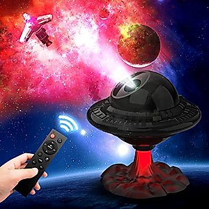 BestYiJo Star Projector Galaxy Night Light, UFO Galaxy Projector, Timer, Touch and Remote Control, Starry Nebula LED Ceiling Projector, Room Decor for Bedroom, Gifts for Birthdays, Valentine's Day