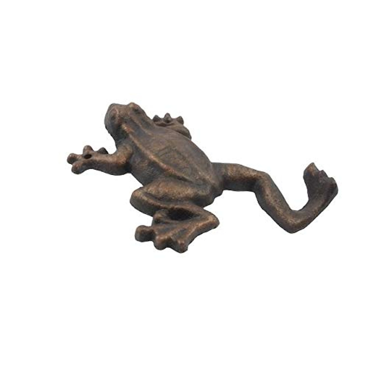 Handcrafted Nautical Decor Rustic Copper Cast Iron Frog Hook 6"