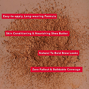 Mirabella Quick Brow Powder, Eyebrow Filler for Beautiful Brows with Skin-Conditioning and Nourishing Shea Butter, Long-Lasting and Buildable Eyebrow Powder Kit with Zero Fallout, Light/Medium