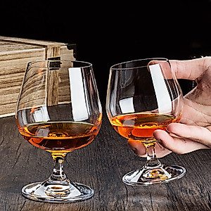 ninesung Whiskey Glasses Set of 4, Bourbon Glass, Old Fashioned Glasses, 11.5 Oz Short Stem Wine Glass for Spirits, Vodka, Scotch,Cognac, Brandy, Cocktails for New Year's