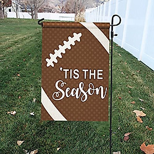 chengxun Tis Season of Football Game Garden Flag Football Sport Sign Flag 12.5*18 inches Double Sided Outdoor Yard Decor Flag