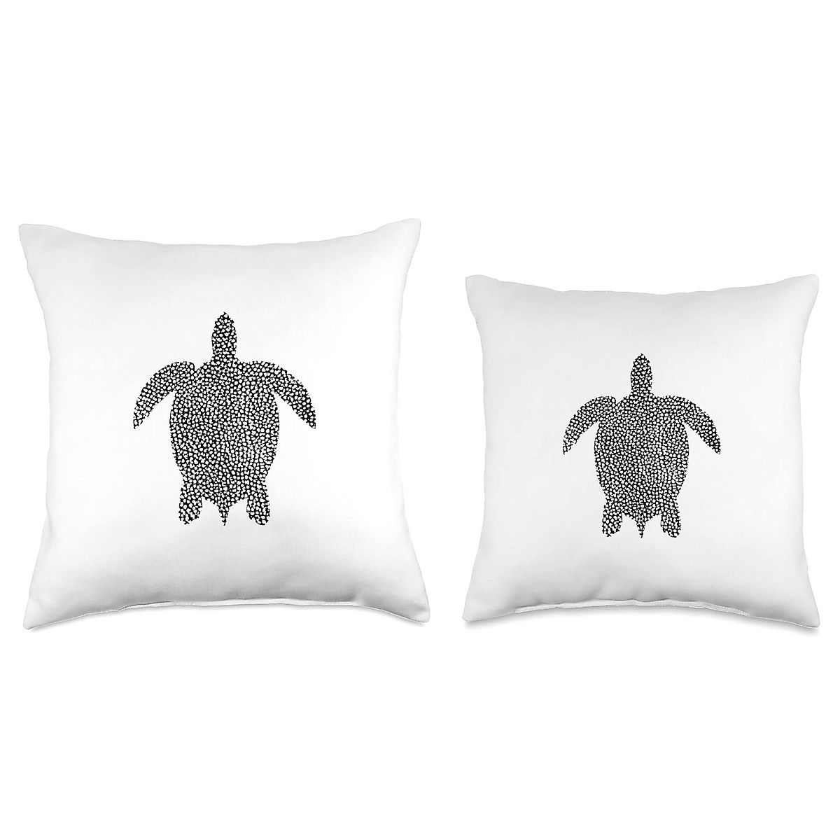 Turtle reptile carapace old Sauropsida Testudines Turtle with Pattern in Water Throw Pillow, 16x16, Multicolor