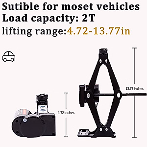 Simpleout Electric Car Jack Kit - Auto Vehicle Floor Jack 2 Ton Scissor Jack Lift Trailer Air Jack Stands Emergency Tire Repair Kit