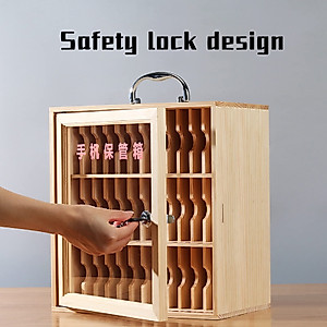 Cell Phone Holder Classroom Cell Phone Lock Box 60 Slots Wooden Cell Phone Storage Cabinet Pocket Chart for Classroom with Lock for School Office (Color : 36 bits)