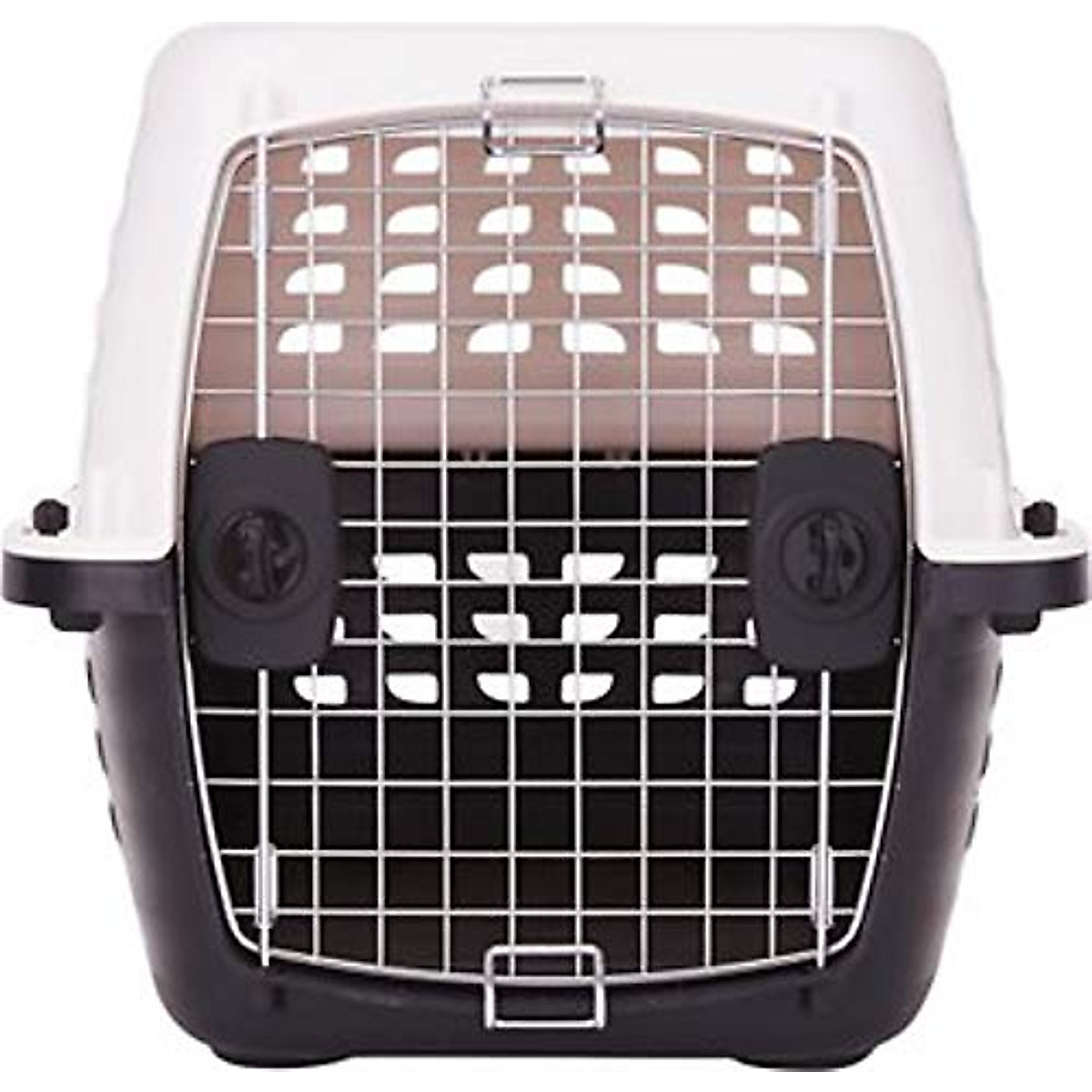 Petmate 41032 Compass Fashion Kennel Cat and Dog Kennel, 10-20 lb., Pearl White/Black