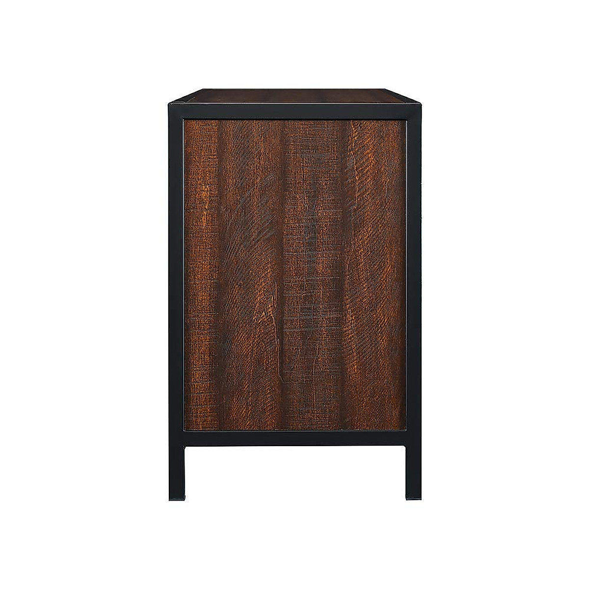 HearthPro Matthew Media Entertainment Console with Metal Frame & Fireplace - Brown Wood, SP6556-OF