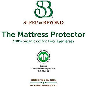 Sleep & Beyond Organic Waterproof Mattress Protector Split Cal King 36x84