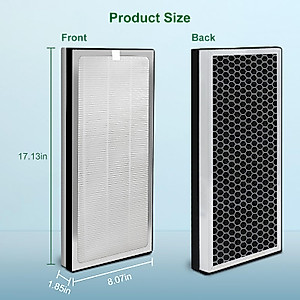 NXBHG Replacement Filter for MA Air Puri-Fier Models 40, 3-in-1 Filter Contains Pre-Filter and Activated Carbon Filter, 4 Pack