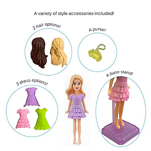 Vokodo Picnic Adventure Van With Doll Figurine Includes Slide Patio Furniture And Wardrobe Kids Pretend Play Party Bus Cooking Truck Kitchen Vogue Toy Fashion Car Vehicle Great Gift For Girls Children