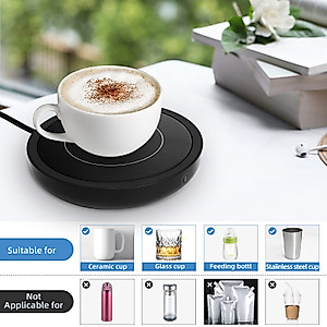 Coffee Mug Warmer, 104℉/131℉/176℉ 3-Temp Settings Temperature 4H Auto Shut Off 36W Warmers Heating Plate Desk Home Use for Coffee, Tea, Milk, Beverage, Cocoa, Candle