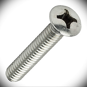 1/4-20 x 4" Size Phillips Oval Head Machine Screws Metric Hardware Fastener Kit Stainless Steel 18-8 Set of 10