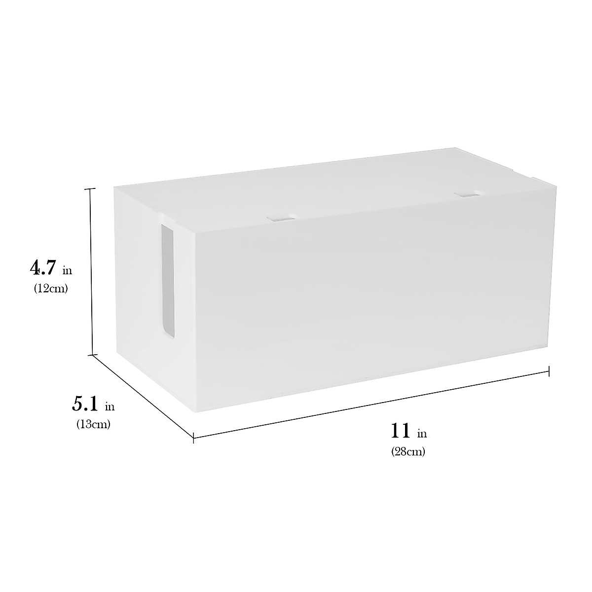 Linkidea Bathroom Electric Toothbrush and Razor Cable Organizer Box, Vanity Hide Cord Organizer with Charger and Power Strip Storage Box, Keep Countertop and Outlet Clutter Free and Clean (White)