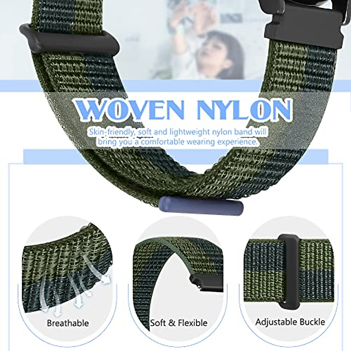 YCHDDER Quick Release Watch Bands-16mm 18mm 20mm 22mm Watch Bands, Solo Loop Nylon Watch Straps Replacement Wristband for Men Women