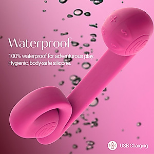 Snail Vibe Original Vibrator G-Spot Waterproof Stimulator Silicone Quiet Powerful Rechargeable Angled Sex Toys Adult Only (Pink)