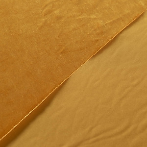 Stretch Velvet Fabric by The Yard for Apparel,Sewing,Crafting,Full Dress 93% Polyester 7% Spandex 63" Wide (Gold,1Yard)