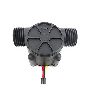 1/2" Water Flow Sensor 1.75MPa Sensor Turbine Flowmeter DC5~18V Used to Measure The Flow of The Medium (Size : 1/2", Color : Black)