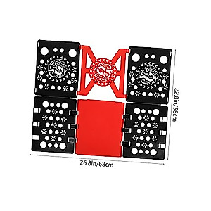 Cabilock 1pc Clothes Folding Board Plastic Laundry Folders Shirt Folding Board Closet Organizer Clothing Tray Kids Shirt Plastic File Folders Tool Organizer Bag Plastic Stacking Board Red