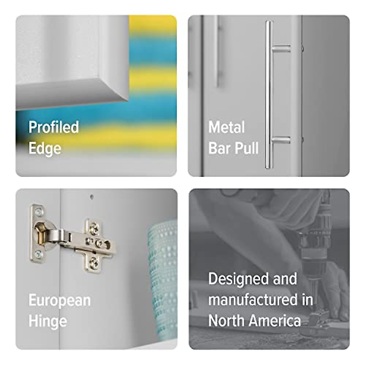 Prepac Elite 32" Storage Cabinet Closet, Light Gray Storage Cabinet, Linen Cabinet, Wardrobe Cabinet with Hanging Rail and Shelves 20" D x 32" W x 35" H, GEW-3264