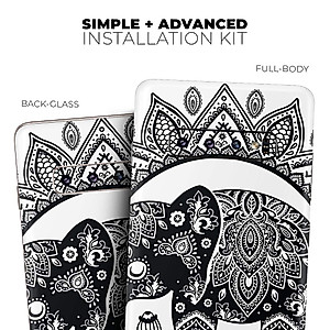 DesignSkinz Indian Mandala Elephant Protective Vinyl Decal Wrap Skin Cover Compatible with The Samsung Galaxy S20 (Screen Trim & Back Glass Skin)