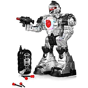 Play22 Remote Control Robot Toy - Robots for Kids Superb Fun Toy - Toy Robot Shoots Missiles Walks Talks & Dances with Flashing Lights 10 Functions - Best RC Robot Gift for Boys and Girls -Original