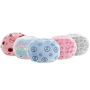 Idea Nuova Nickelodeon JoJo Siwa Embossed Faux Fur Round Bean Bag Chair for Kids,24"x24"x18"