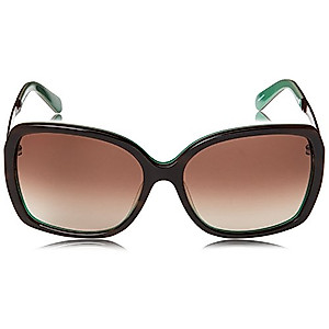 Kate Spade New York Women's Darilynn Square Sunglasses, Brown Horn Jade & Brown Gradient, 58 mm