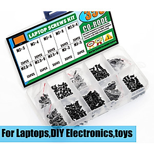 CO RODE 350 Pieces M2 M2.5 M3 Laptop Screws, Notebook Computer Replacement Screws Kit Set for IBM HP Dell Lenovo Samsung Sony Toshiba Gateway SSD Hard Disk SATA