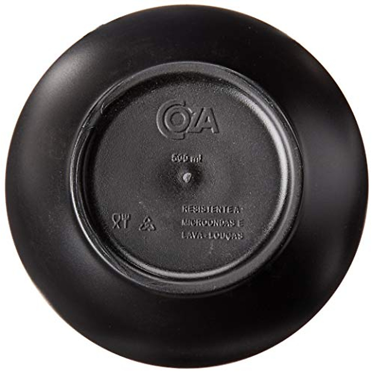 Coza Design- Eco Friendly Plastic Bowl for cereal, dessert, ice cream, soup (Microwave and Dishwasher Safe) (17 oz., Black) Set of 6