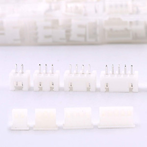 Hilitchi 560Pcs 2.54mm 2/3/4/5 Pin Housing and Male/Female Pin Head Connector Adapter Plug Set Perfectly Compatible with JST-XHP