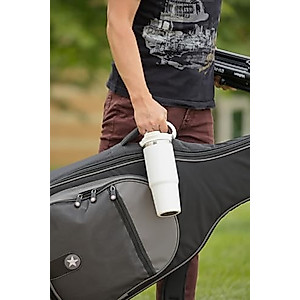 SENSO® Venture DuoFlow 30 oz Vacuum Insulated Stainless Steel Travel Tumbler - Double-Wall Insulated with Copper Lining, Flip-Top Lid, and Handle (NAVY BLUE)