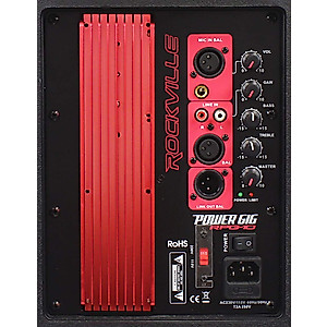 Rockville Pair RPG10 10" 1200w Powered PA/DJ Speakers + 2 Stands + 2 Cables+Bag