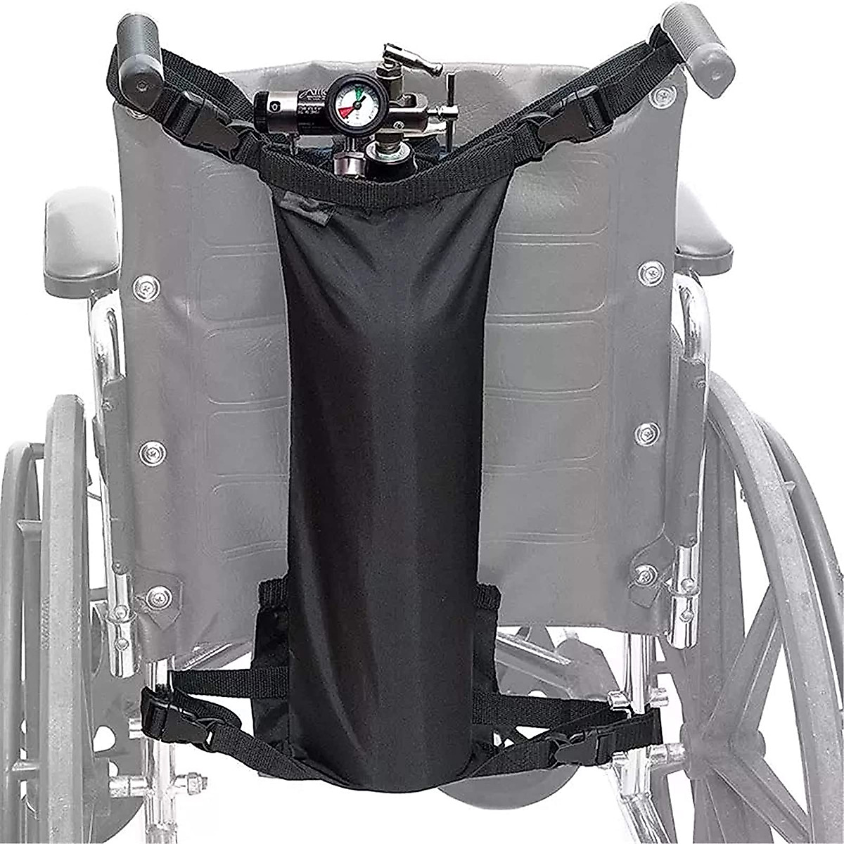 HDGRNCC Oxygen Backpack Holder Wheelchair Oxygen Bottle Bag for Wheelchairs Oxford Fabric Wheelchairs Carrying Bag for Oxygen Tank