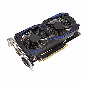 PUSOKEI GTX550Ti Graphics Card, 6GB 192BIT GDDR5 PCI E 2.0 Gaming Graphics Card, Support DirectX11, 3D Stereo Display, Dual Fan HD MI VGA DVI Graphics Card for Gaming PC