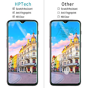 HPTech [2-Pack] Tempered Glass for OnePlus 6T, OnePlus 6T McLaren, OnePlus 7 Screen Protector, Easy to Install, Bubble Free, 9H Hardness, Case Friendly
