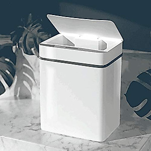 CZDYUF 15L Intelligent Trash Can Automatic Sensor Dustbin Smart Sensor Electric Waste Bin Home Rubbish Can for Kitchen Bathroom Garbage ( Color : E )