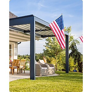 BonyTek 2 Pack Aluminum Alloy Flag Pole Rings, 360 Degree Rotating Flagpole Flag Mounting Rings Spinning Flag Pole Kit with Carabiner for 0.75-1.00 Inch Diameter Flagpole (Φ 1 inch, Silver)