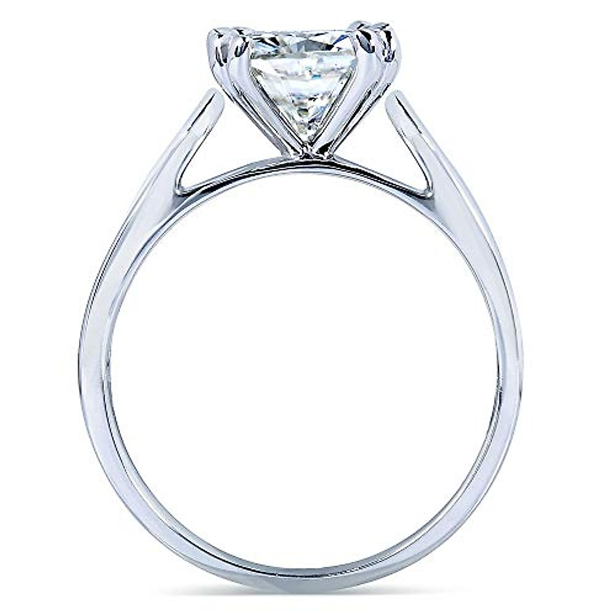 Kobelli Cushion-cut Moissanite Solitaire Engagement Ring 2 CTW 14k White Gold, Size 7