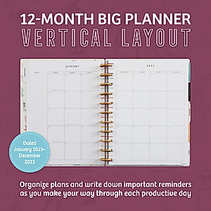 Happy Planner Disney Pixar 2023 Daily Planner for Jan. 2023–Dec. 2023, 12-Month Daily, Weekly, and Monthly Planner, Bright Year Vertical Layout, Big Size, 11 Inches by 8 1/2 Inches