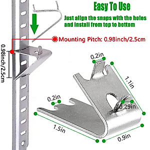 920158 Freezer Shelf Clip,Stainless Steel Shelf Clip for Refrigerator,Freezer Cooler Shelf Support,Replacement Shelf Square Buckles Clips (10)