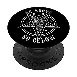 As Above So Below I Baphomet Occult PopSockets PopGrip: Swappable Grip for Phones & Tablets