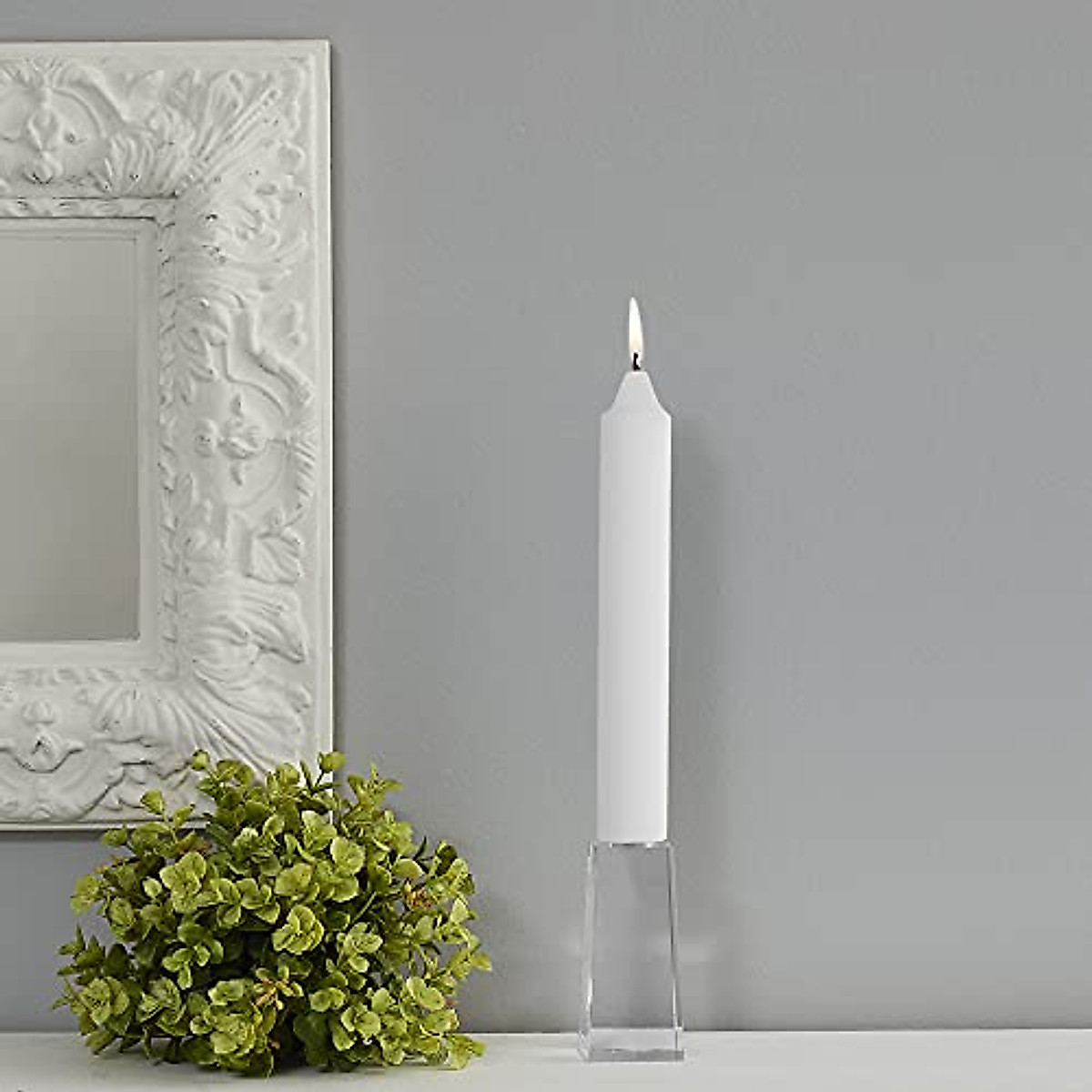 Root Candles Unscented Smooth Collenette 9-Inch Dinner Candles, Box of 4, White