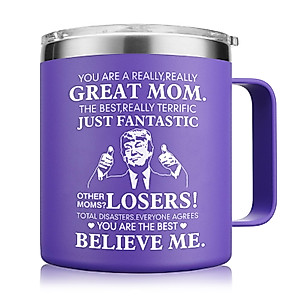 NOWWISH Christmas Gifts for Mom, Women, Wife - Gifts for Mom from Daughter, Son - Birthday Gifts for Mom, Mother - Mom Birthday Gifts - Mom Christmas Gifts - 14 Oz Mug, Purple