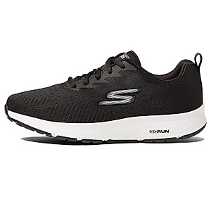 Skechers Women's GO Run CONSISTENT-Energize Sneaker, Black/White, 8.5