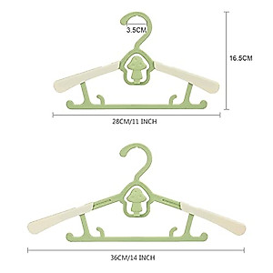 Bebamour Baby Nursery Closet Hangers Cute Baby Hangers for Girl Boy, 10pcs Toddler Kids Child Nursery Closet Hangers, Non-Slip and Extendable Laundry Infant Hangers for Newborn Clothes (Pink)