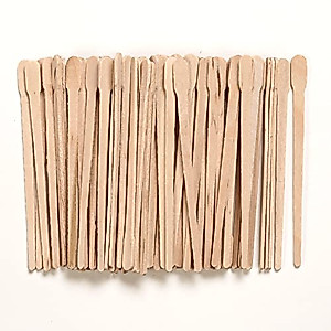Wooden Wax Sticks - HOOMBOOM 300 Pcs Waxing Sticks - 4 Style Assorted Wooden Wax Sticks - For Body Legs Face Eyebrow Waxing Applicator Spatulas for Hair Removal or Wood Craft Sticks