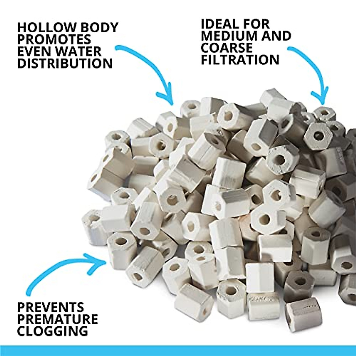 Fluval Pre-Filter Media, Mechanical Filter Media for Aquariums, Ceramic Rings, 26.45 oz., A1470